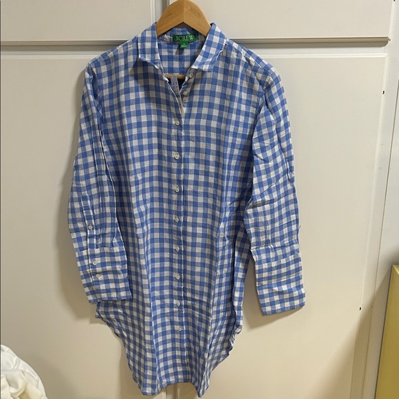 J. Crew | Swim | J Crew Preppy Resort Linen Nwt Blue And White Gingham ...